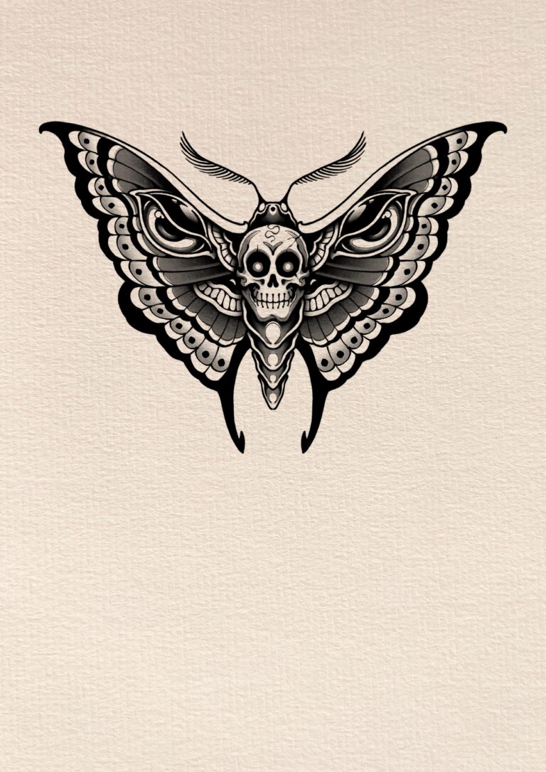Neo Traditional Moth Tattoo: A blend of traditional and modern art