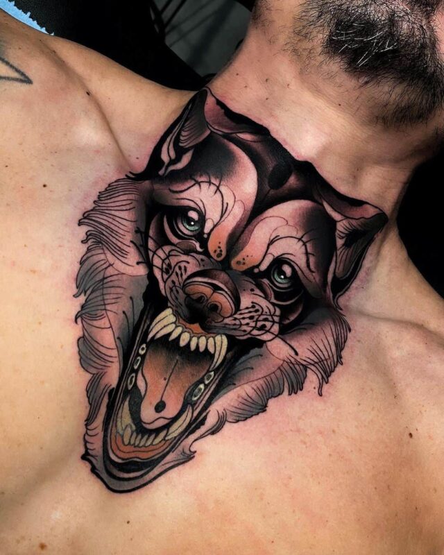 The Most Artistic Neo Traditional Wolf Tattoo Collection