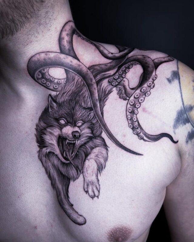The Most Artistic Neo Traditional Wolf Tattoo Collection