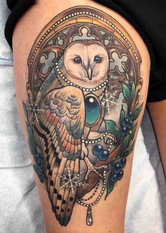 Neo Traditional Owl Tattoo - A Symbol of Wisdom and Mystery